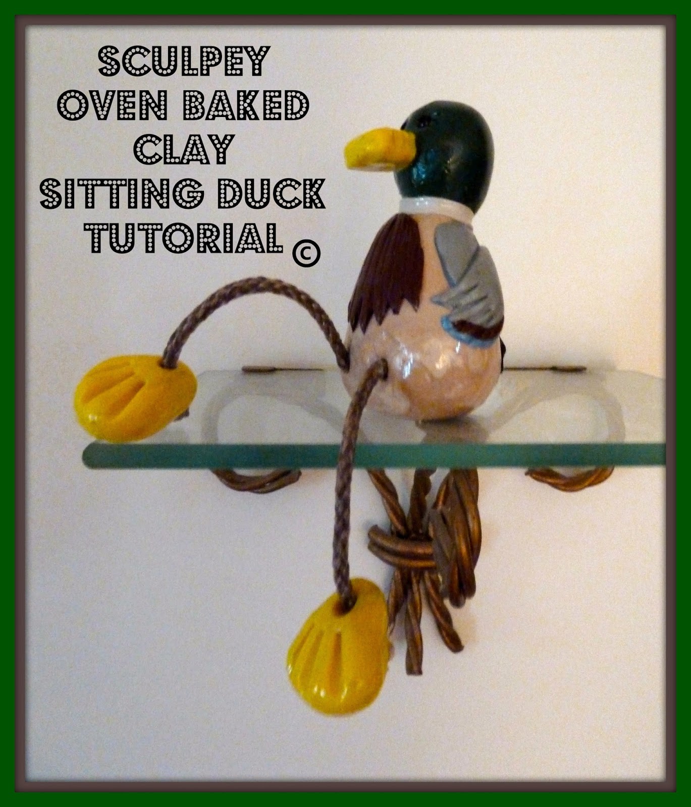 Make it easy crafts: Sculpey oven baked clay sitting duck tutorial