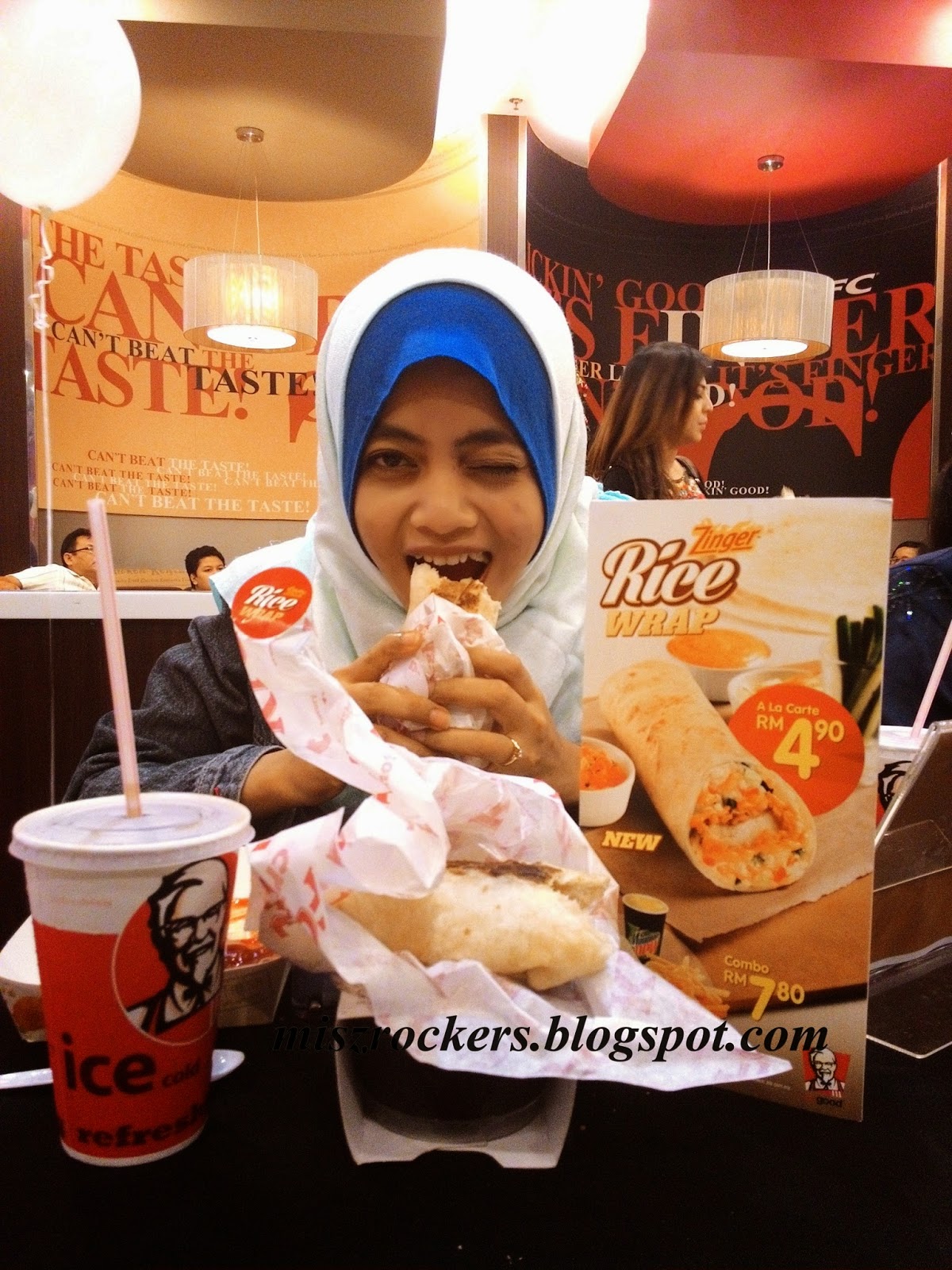 BLOGGER PARTY - KFC ZINGER RICE WRAP | Ceritera Si Gadis Biru
