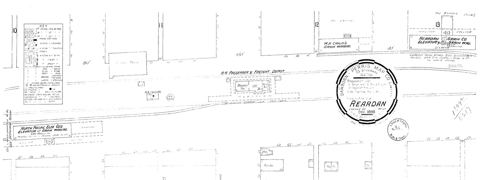 Big Bend Railroad History: 1898 Reardan Map