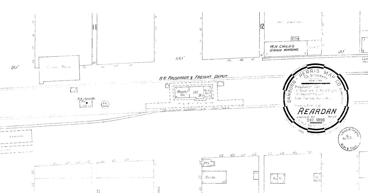Big Bend Railroad History: 1898 Reardan Map