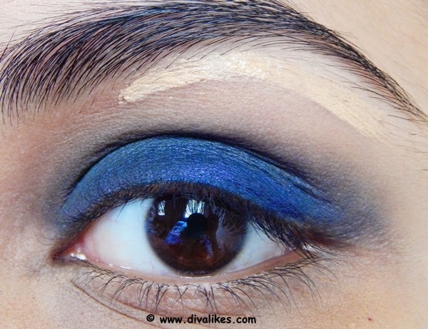Stark Navy Blue Eye Makeup Tutorial | Diva Likes