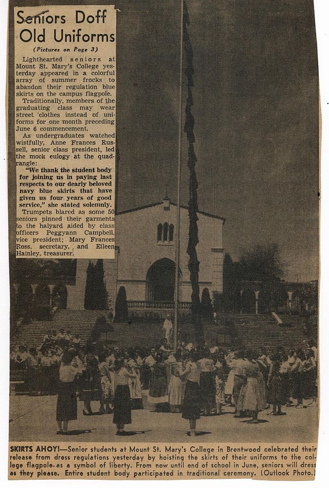 The Mount Archives blog: Uniforms aloft!