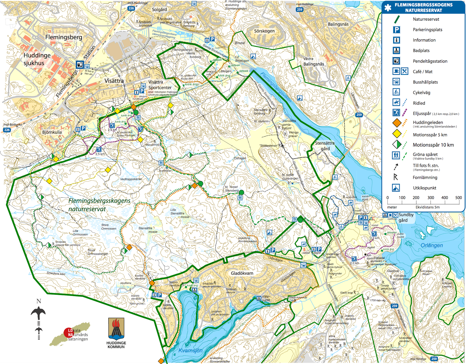 Huddingeleden Karta | Karta