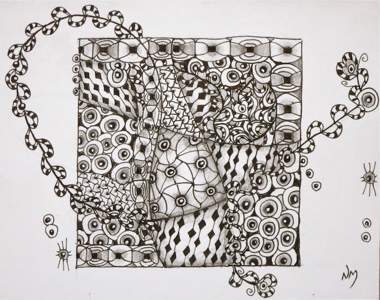 NORA MacPHAIL - ARTIST: February Zentangle