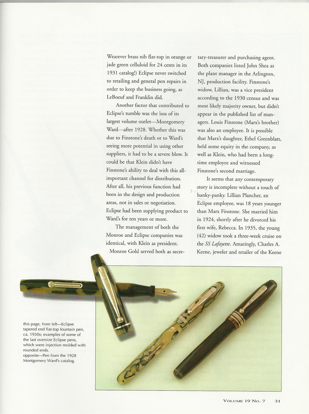 old fountain pens just for fun: THE ECLIPSE PENS , Beginning a long ...