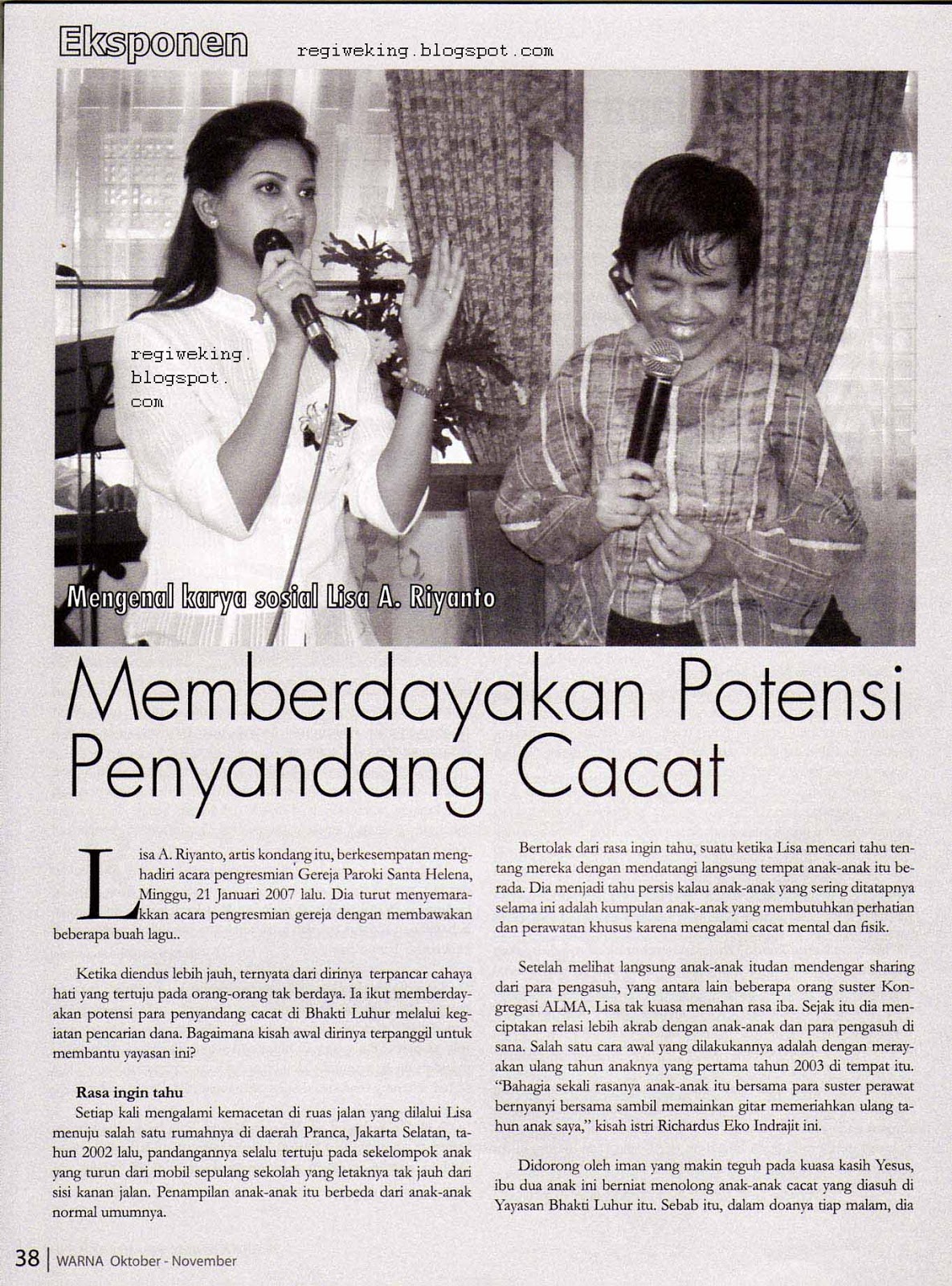 Clippings of Indonesian Women in Print Media: Lisa A.Riyanto