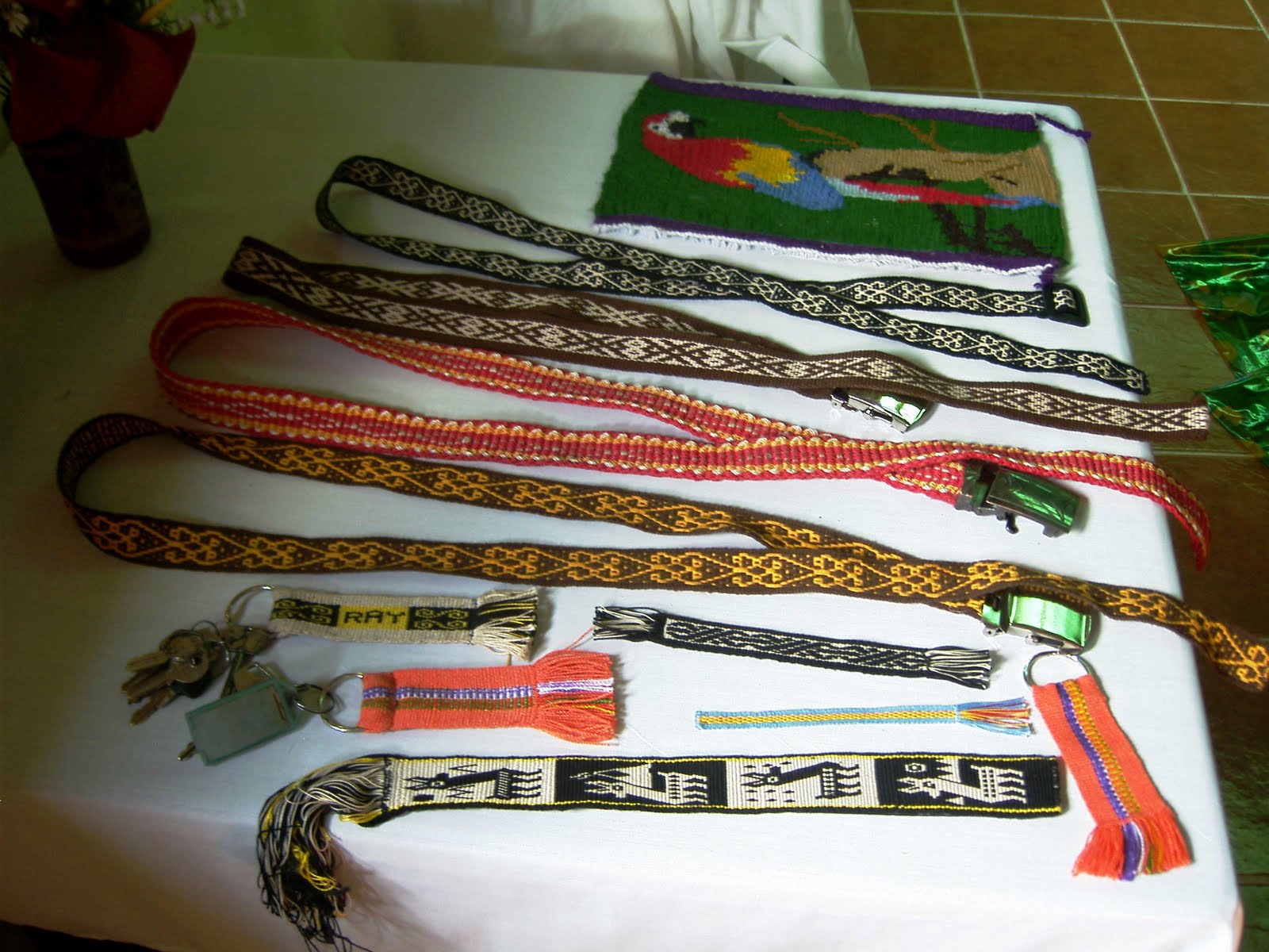 Western Belize Happenings!: Weaving by backstrap loom, in Western Belize