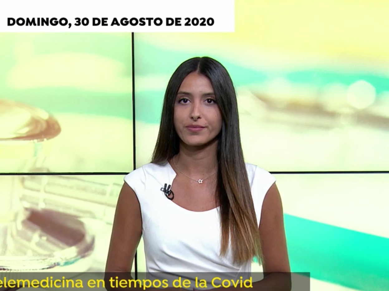 Miss Presentadoras TV: Lucía Rodríguez. A3 Noticias Fin de Semana (30/8/20)