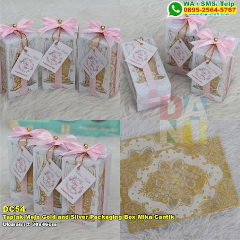 Taplak Meja Gold And Silver Packaging Box Mika Cantik | Souvenir Pernikahan