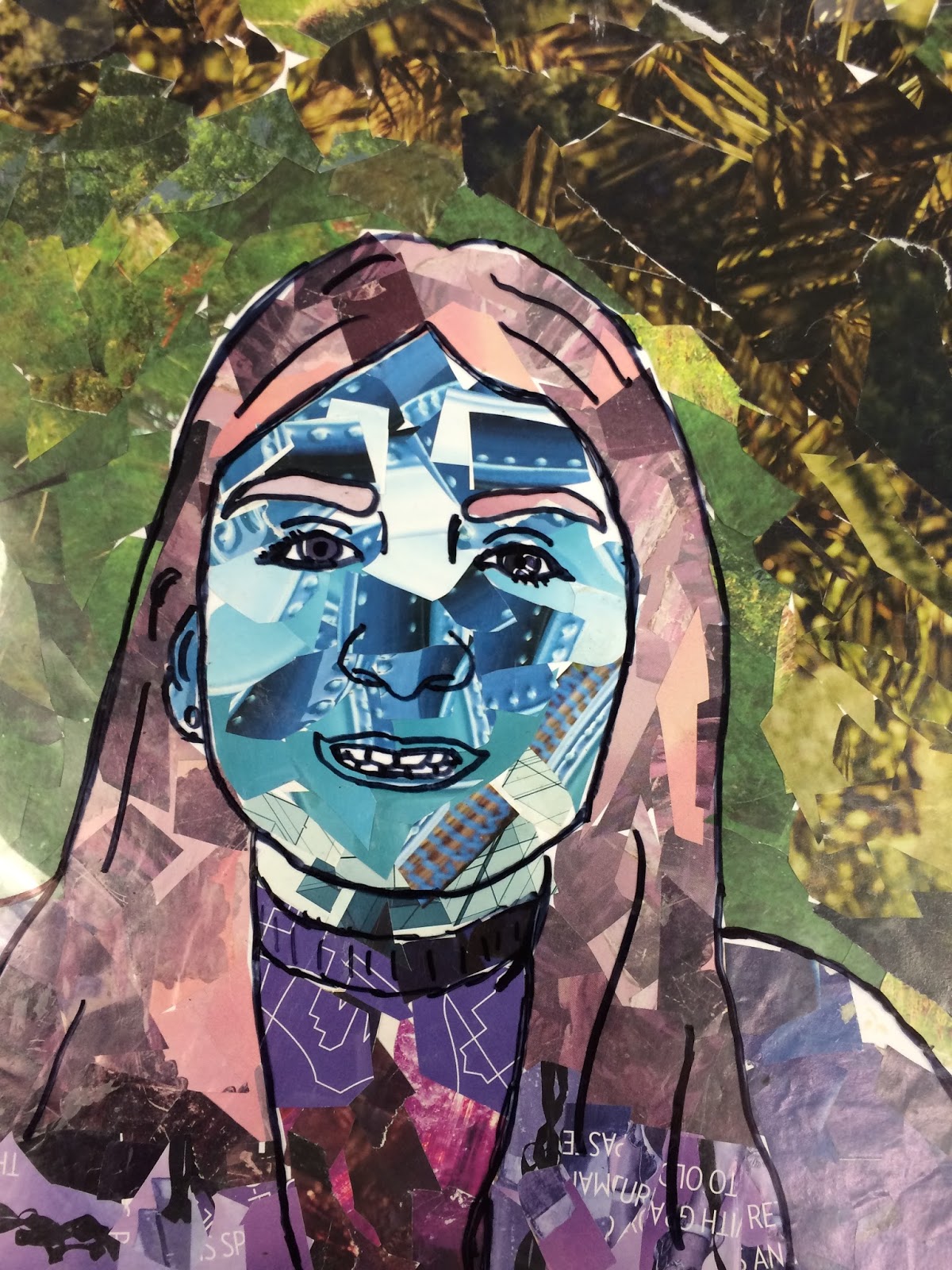 Mrs. Wille's Art Room: 6th grade self-portrait collages