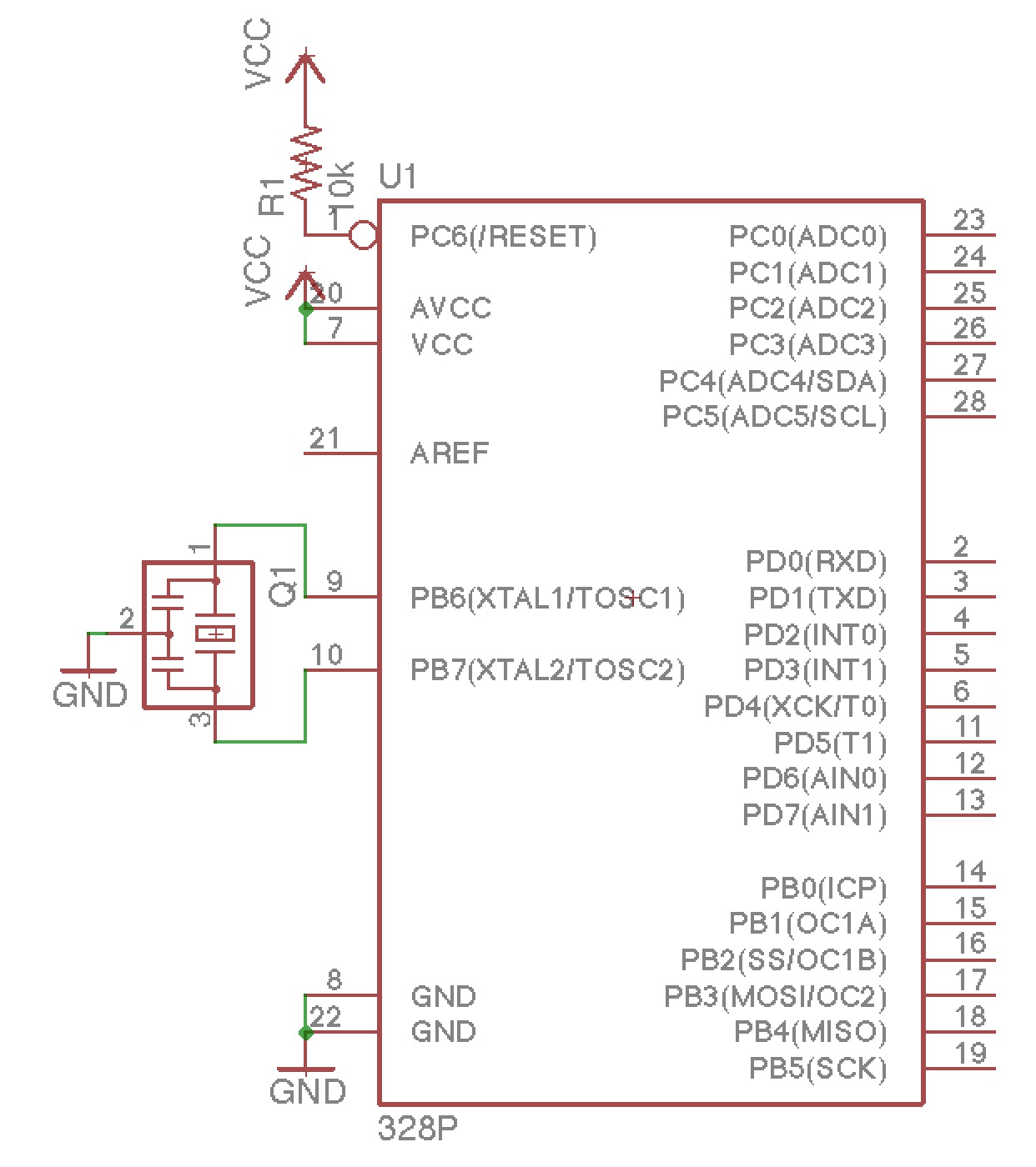 Little Scale Minimal 8mhz And 16mhz Arduino Atmega328p Setup