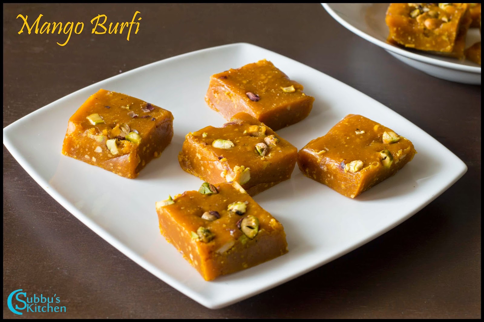 Mango Besan Burfi Recipe - Subbus Kitchen