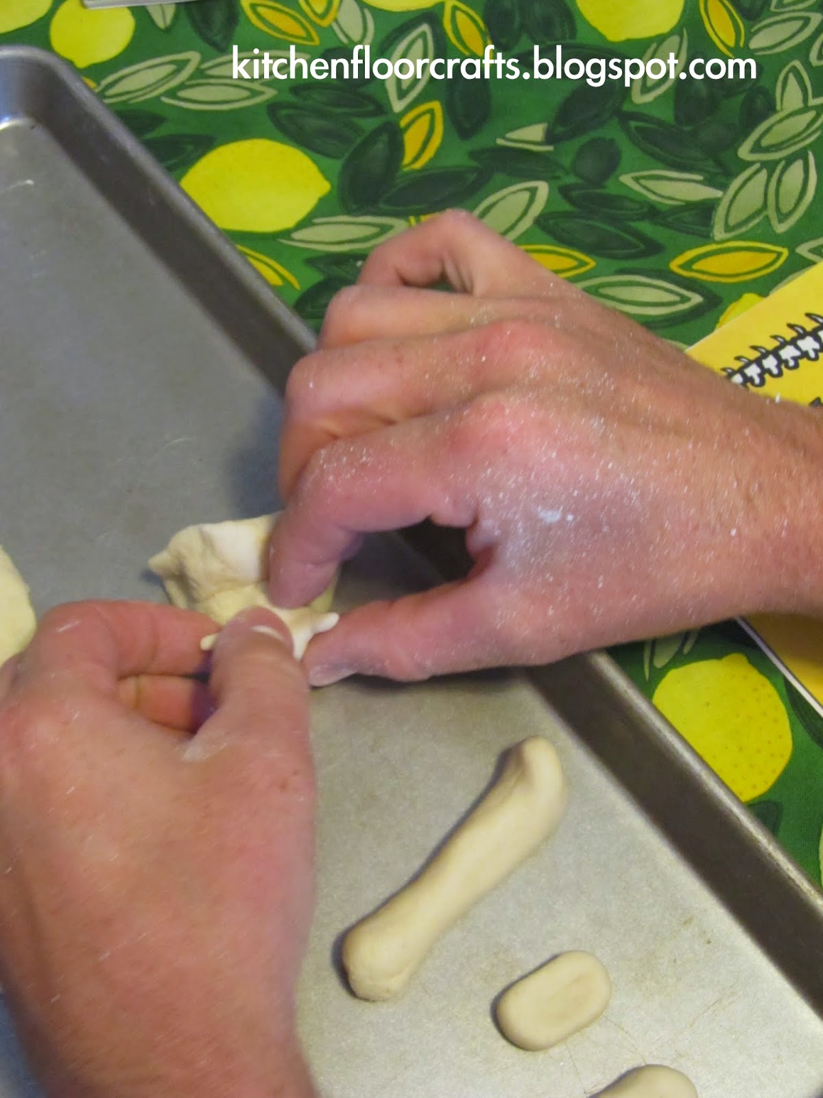 Kitchen Floor Crafts: Homemade Dinosaur Bones