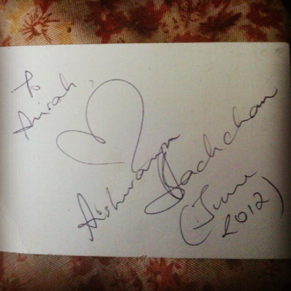 Asha Ashish: Aishwarya Rai's Autograph + fan spills the beans on ...