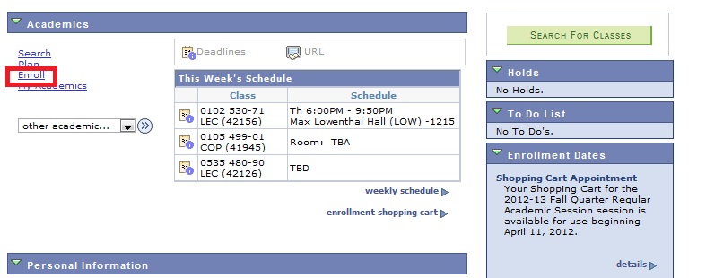 RIT SIS: How do I find my schedule?