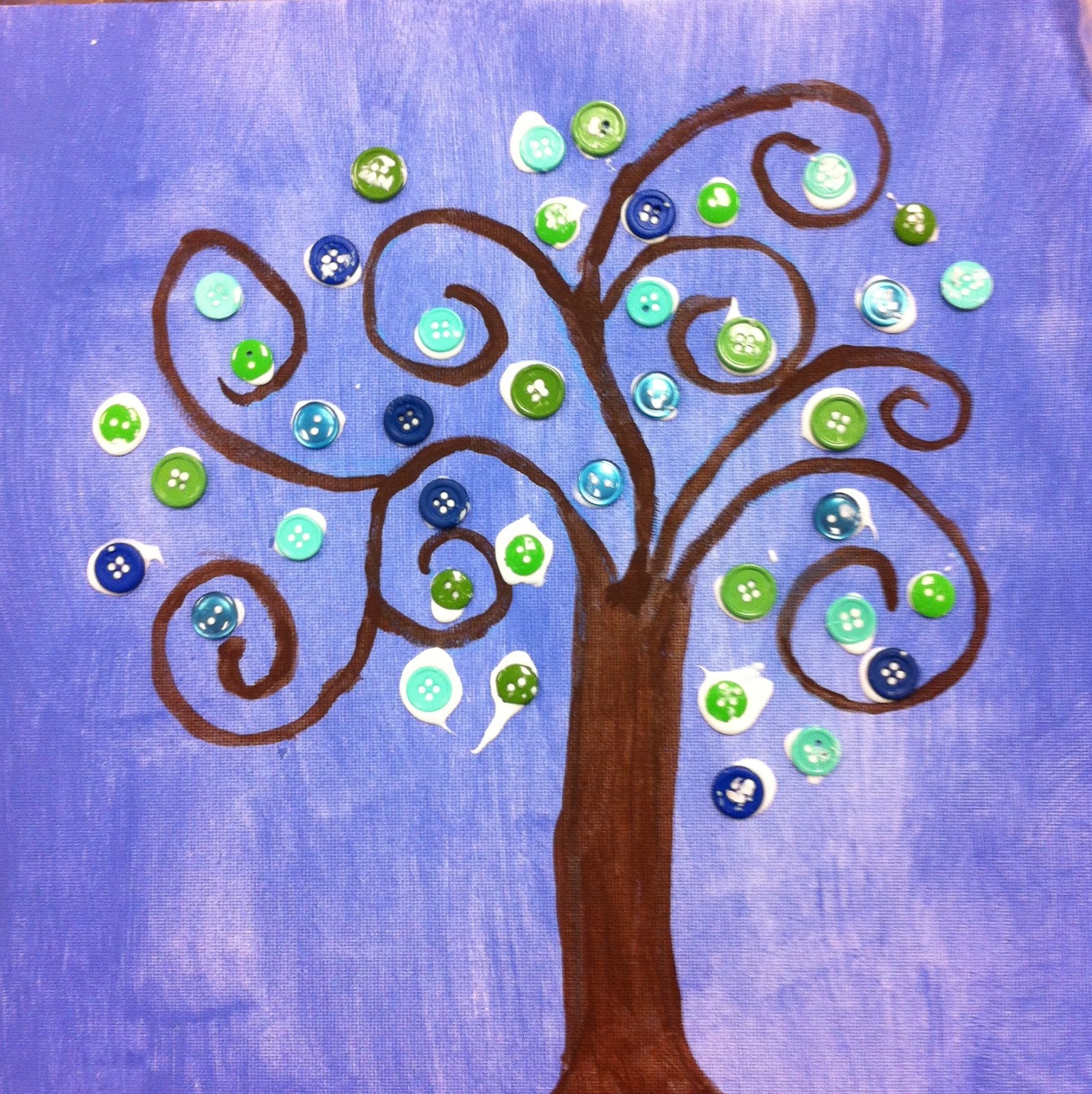 Angela Anderson Art Blog: Button Trees - Kids Art Class