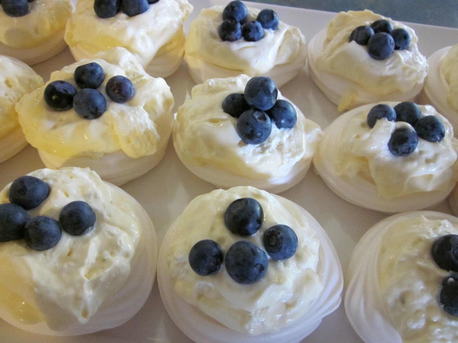 What would Martha do?: Individual Meringues with Lime Cream and Blueberries
