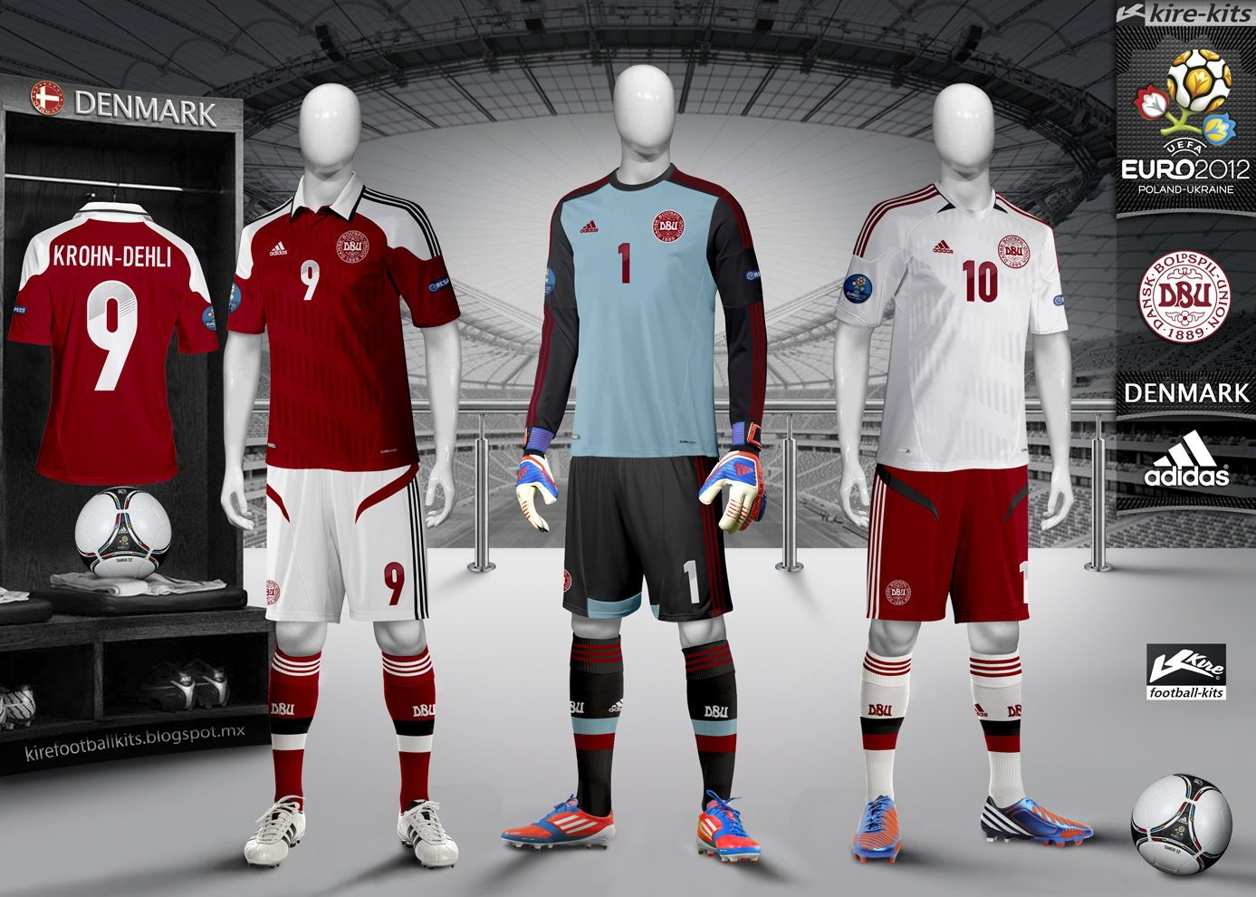 Kire Football Kits: Denmark kits Euro 2012