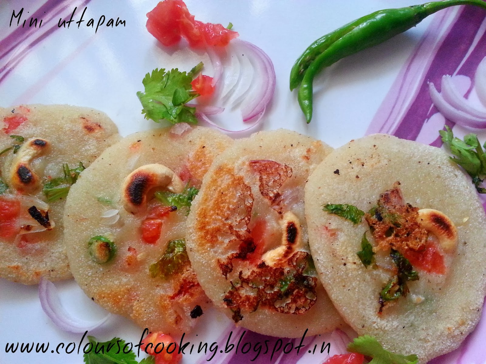Mini Uttapam (quick snack idea) ~ joy of cooking