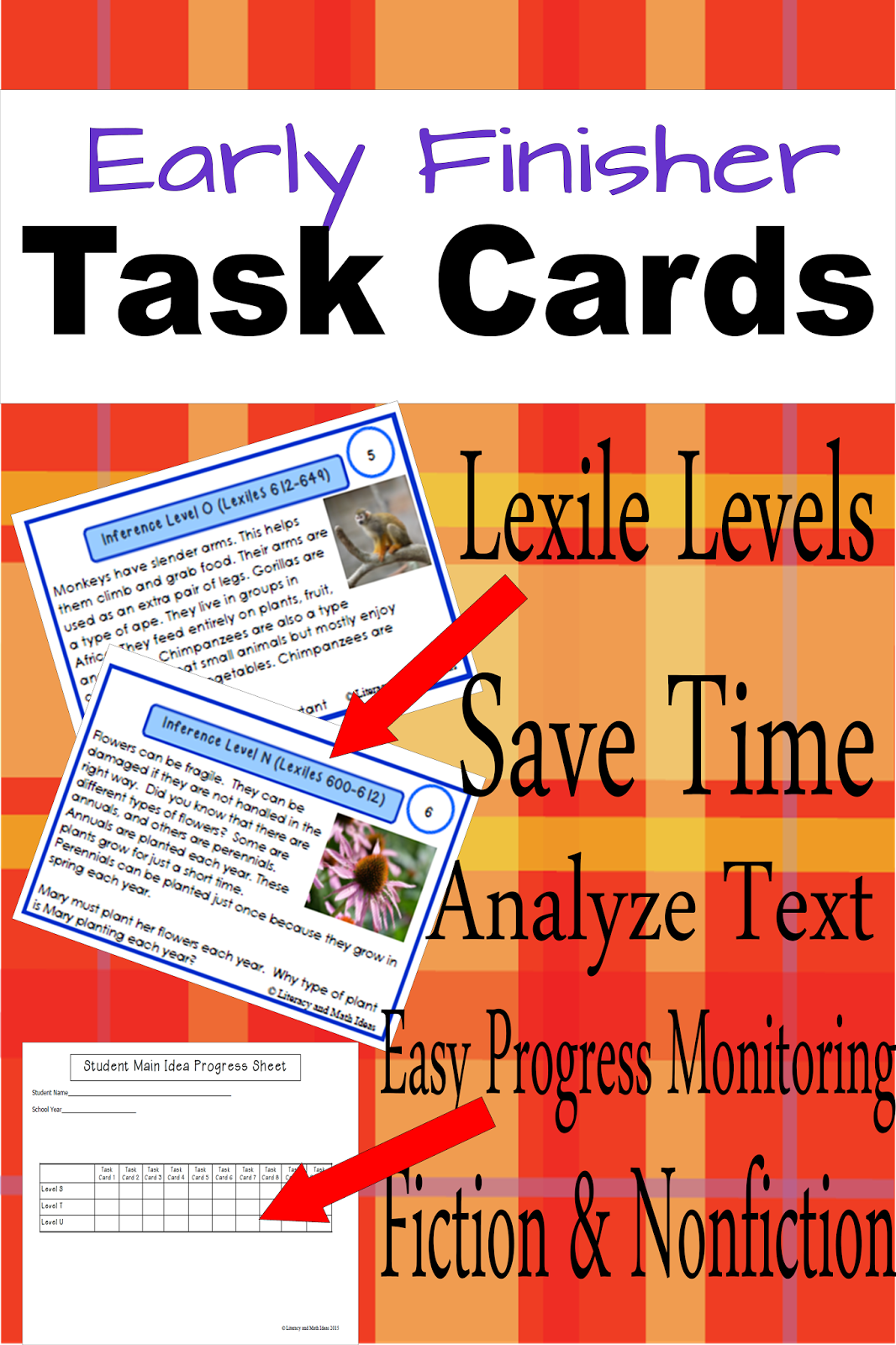 Literacy & Math Ideas: Task Cards for Early Finishers