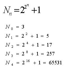 Matemático Soriano: LOS NÚMEROS DE FERMAT