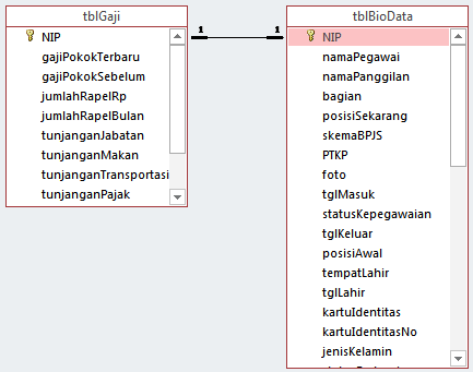 Cara Membuat Relasi Tabel One-To-One di Access - Access Terapan