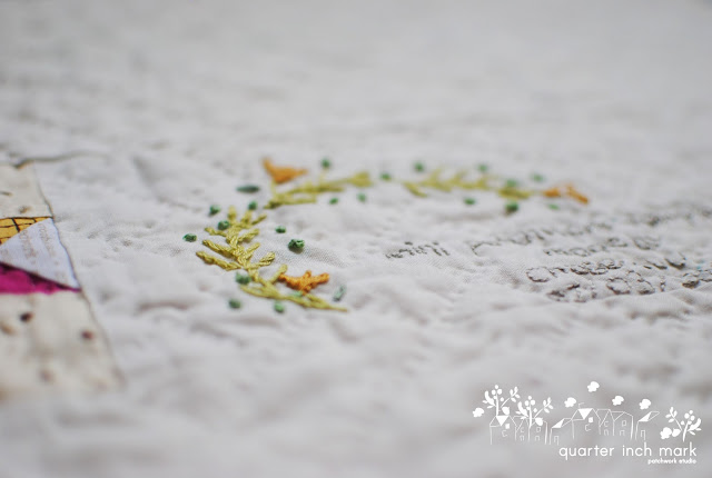 1/4" mark: mini Patchwork Sampler Pattern