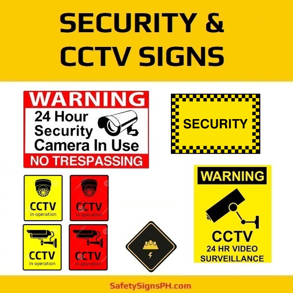 Security & CCTV Signs - SafetySignsPH.com Philippines