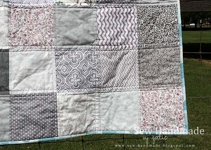 Sew Handmade: Gray Patchwork Child's Quilt - For Sale!