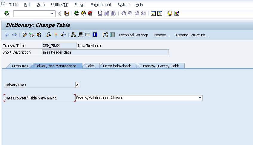 SAP TECH: Creating Transparent Master Table