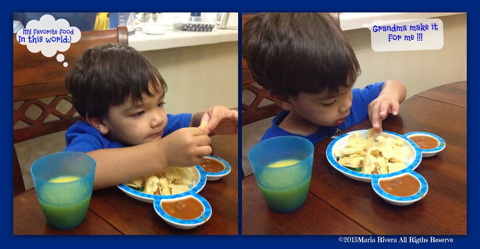 Domplines (Puerto Rican Fried bread) with stew beans