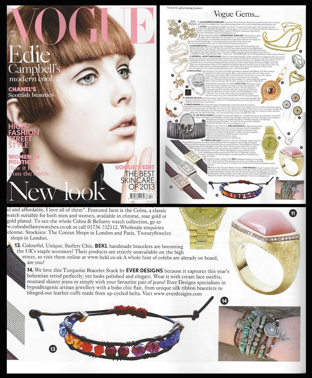 Ever Designs Blog: Ever Designs Jewelry Featured In Vogue Magazine!