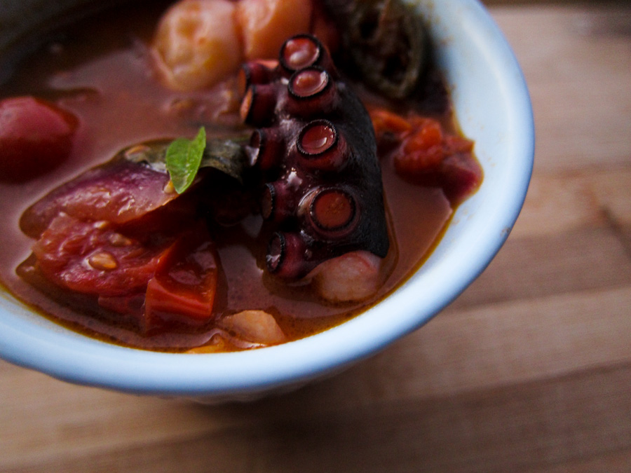 the indolent cook: a quick, delicious octopus stew