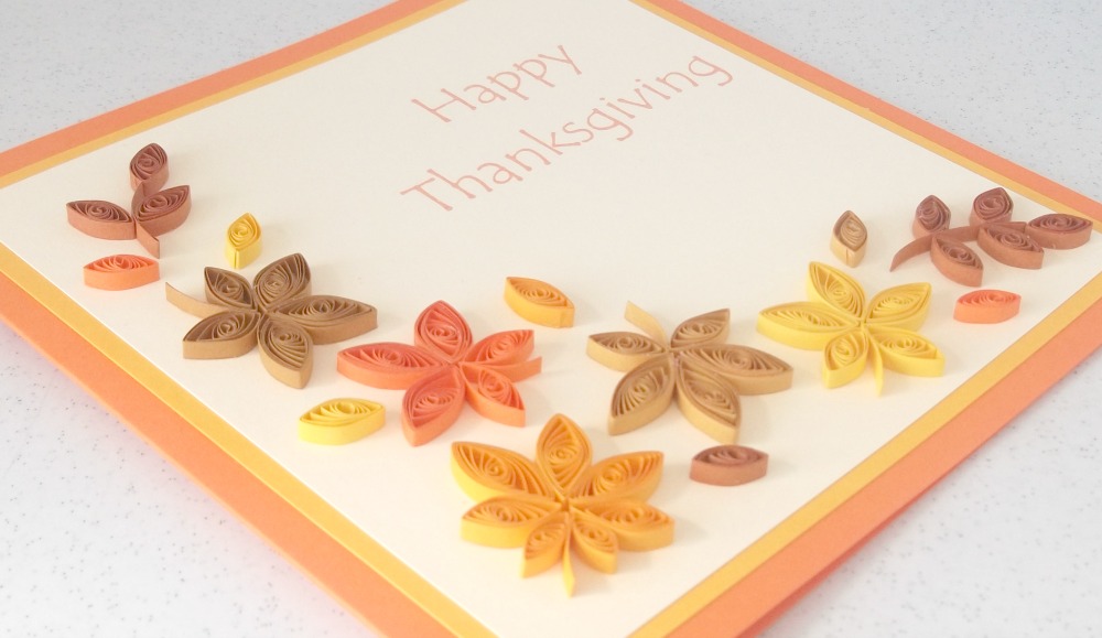 Paper Daisy Cards: Quilled thanksgiving card