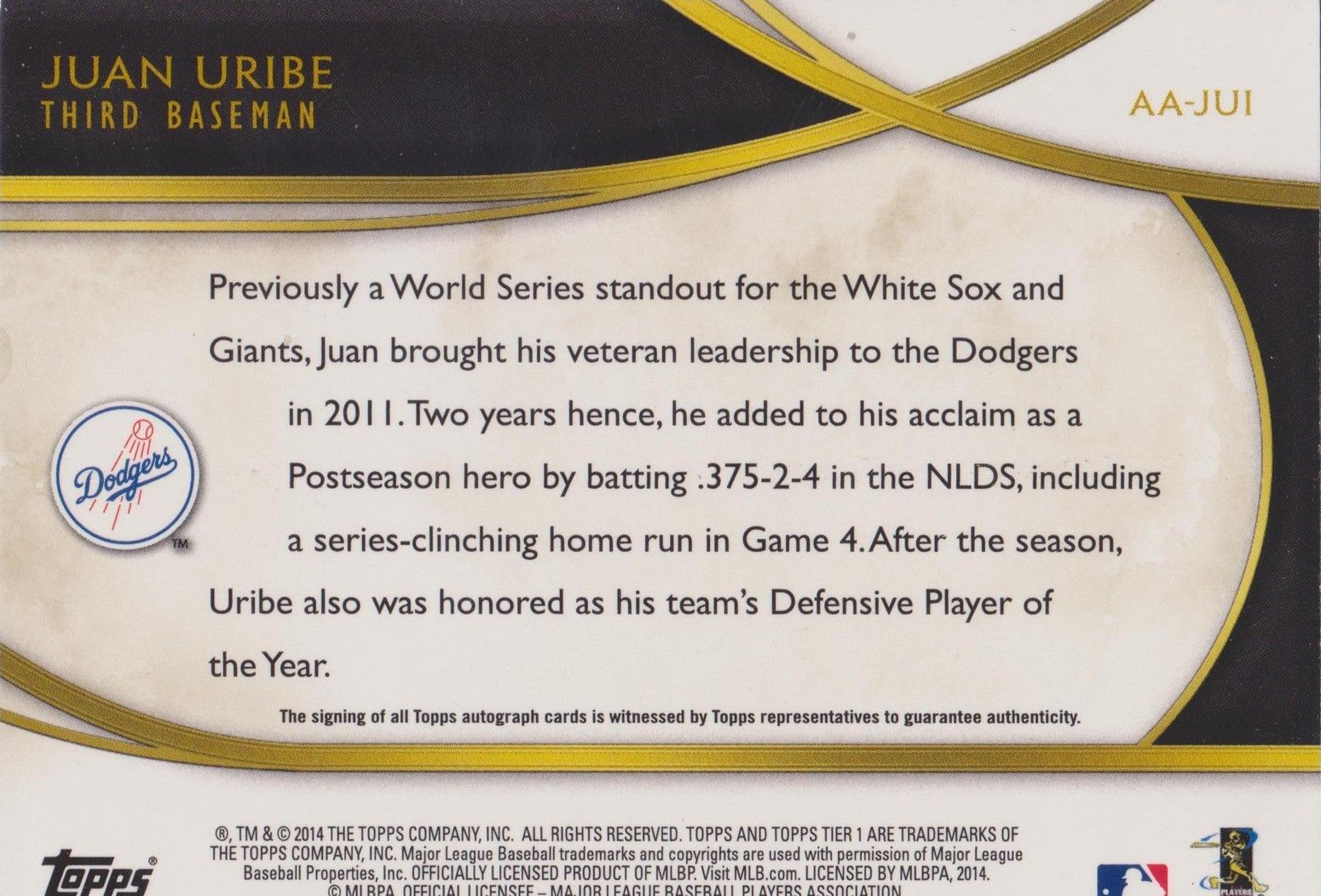 Dodgers Blue Heaven: 2014 Topps Tier One Baseball - The Dodger ...