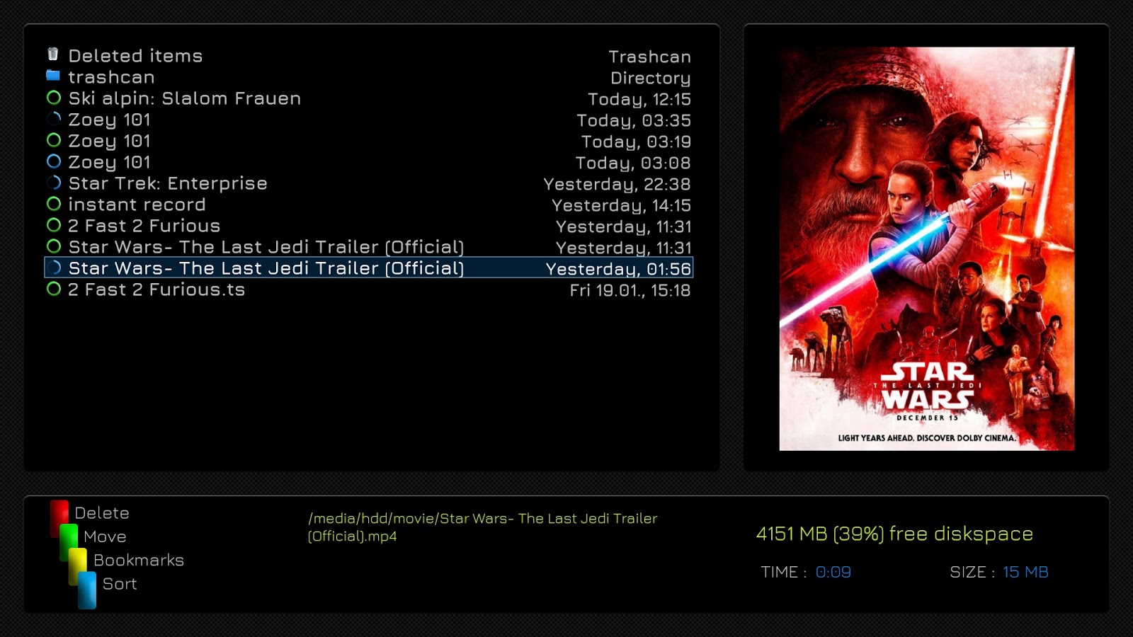 DarknessFHD enigma2 skin by digiteng for openatv