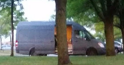 What's going on with this creepy spy van?