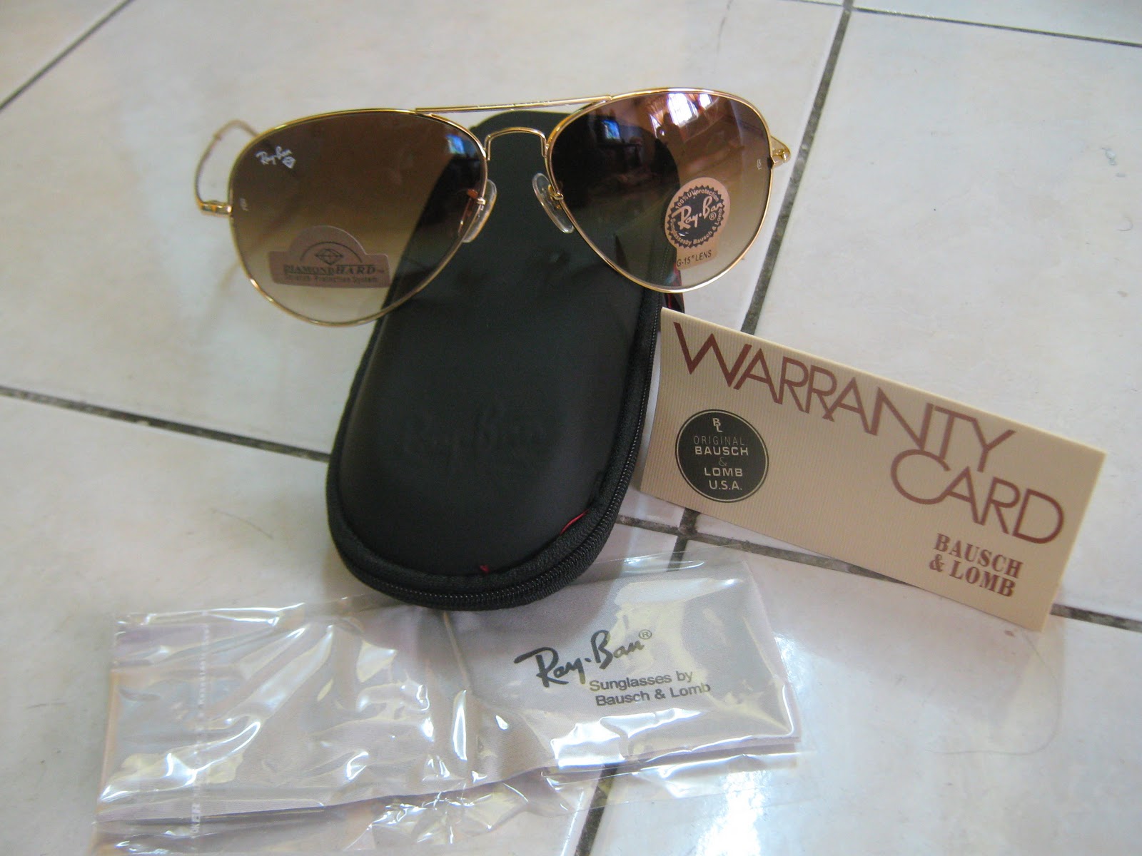 You Got Style: RAY-BAN AVIATOR DIAMOND HARD BL USA
