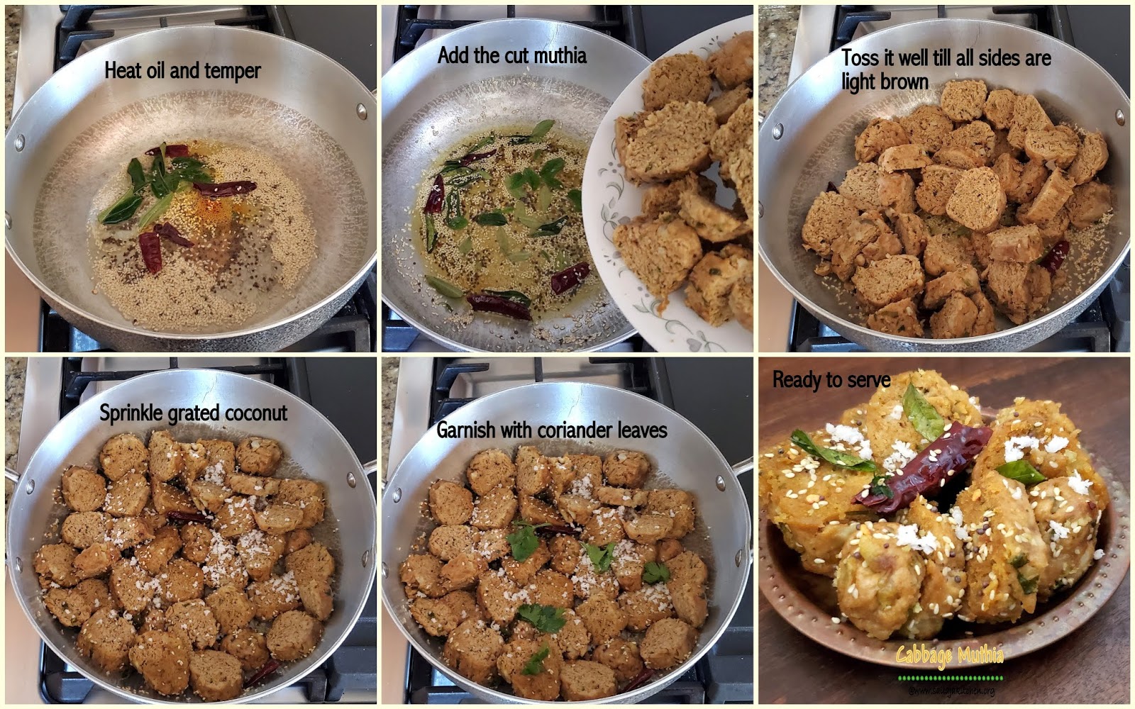 Sailaja Kitchen...A site for all food lovers!: Muthia Recipe / Cabbage ...