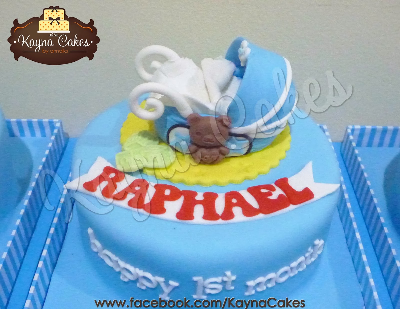 Kayna Cakes and Cupcakes: Baby Raphael full month celebrations cakes ...