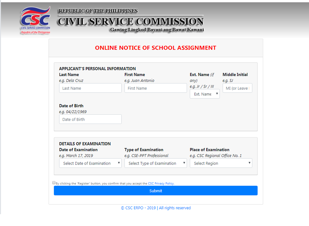 Civil Service Exam PH: ONSA: Room and School Assignment for the ...