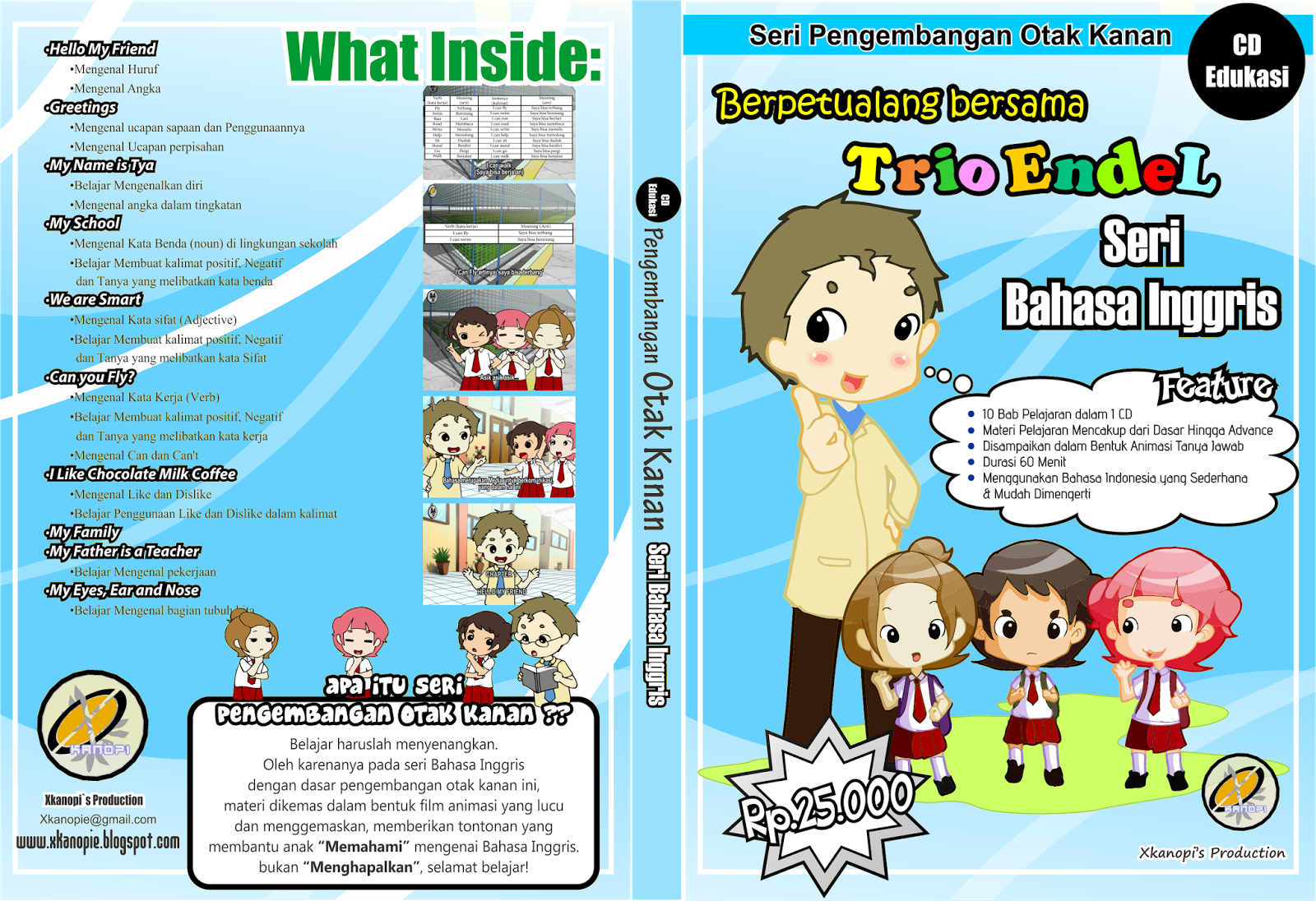 X Kanopi Media : Contoh Layout pada cover dan label CD