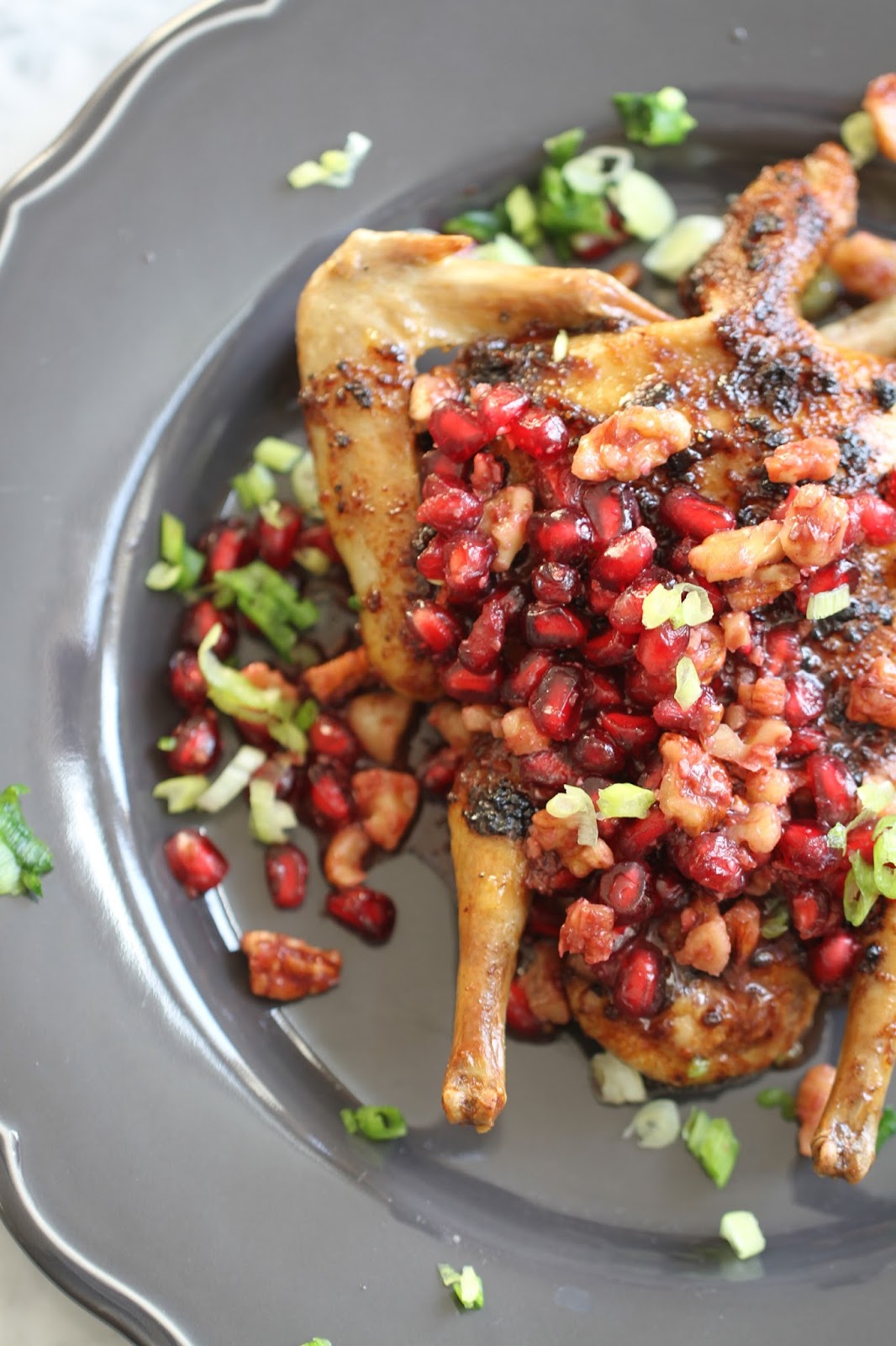 Squab (Any Small Bird) with Burnt Miso Butterscotch and Pomegranate ...