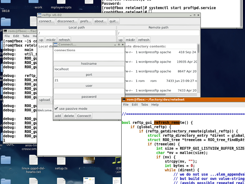 AROS alive: reFtp (AROS, Amiga, Linux)