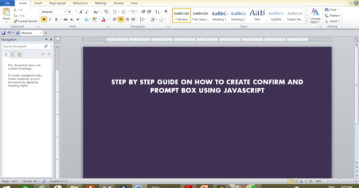 STEP BY STEP GUIDE ON HOW TO CREATE CONFIRM AND PROMPT BOX USING ...