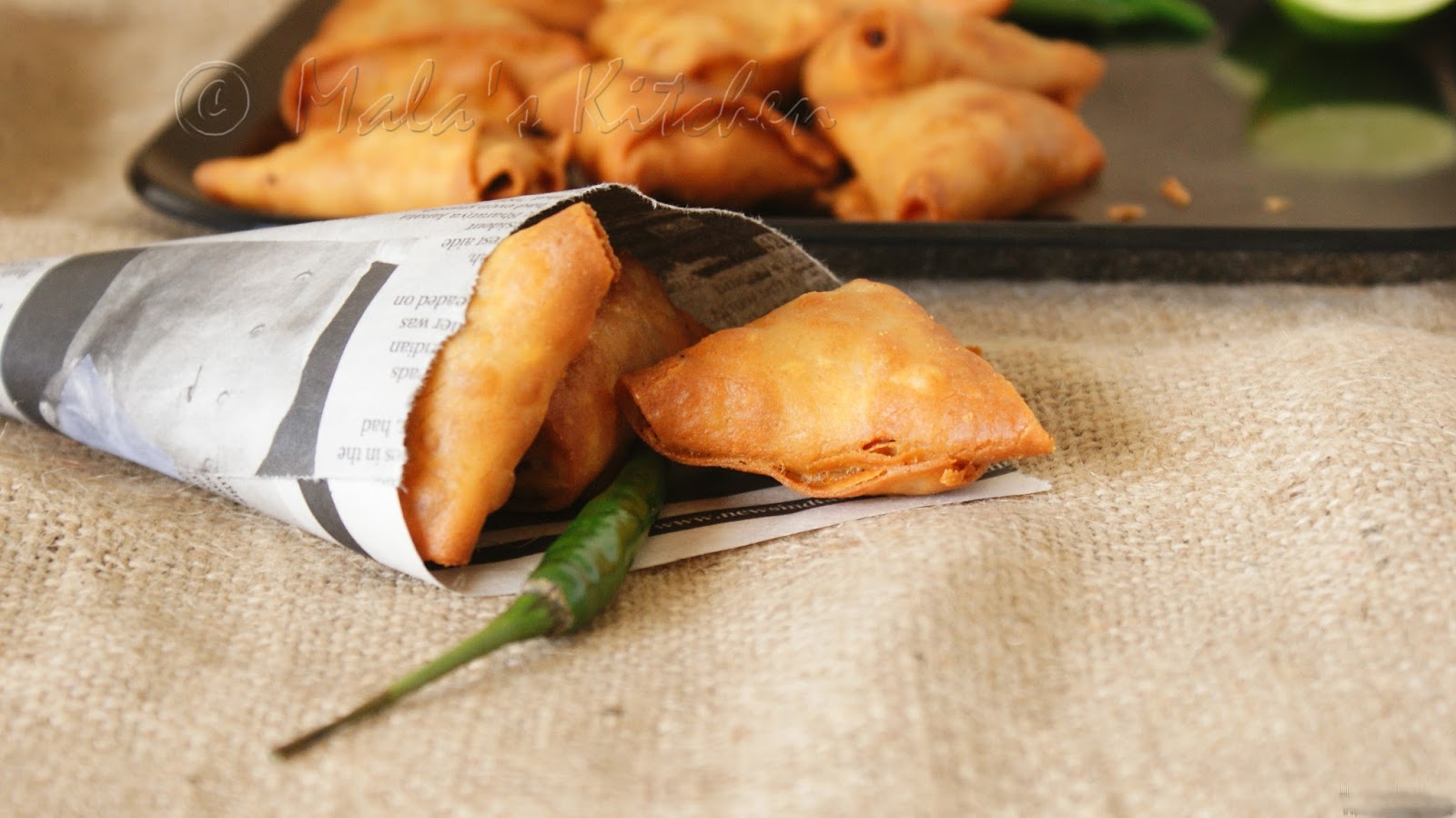 Hyderabad Onion Samosa - Malas-Kitchen