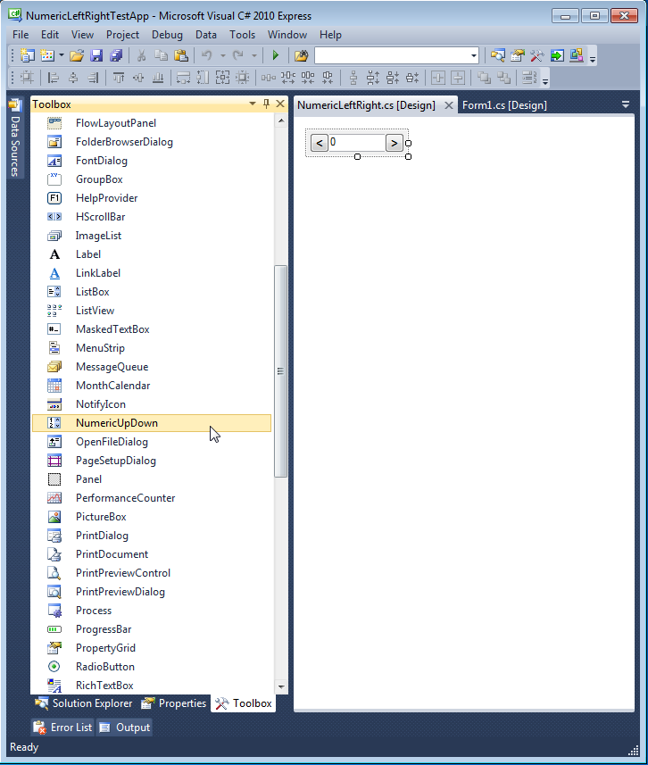 Sterren's Programming Blog: Creating a numeric left/right control