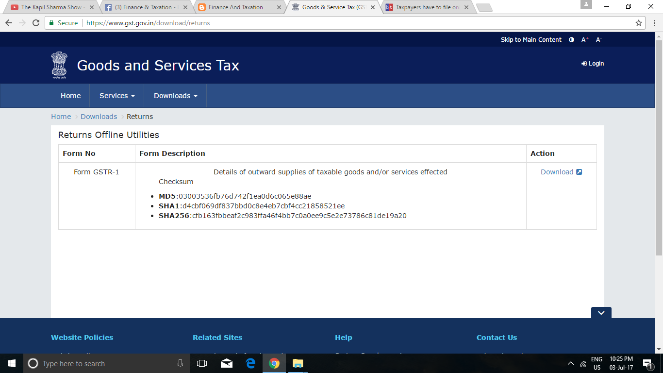 Finance And Taxation: GSTR-1 Offline Utility is now available.