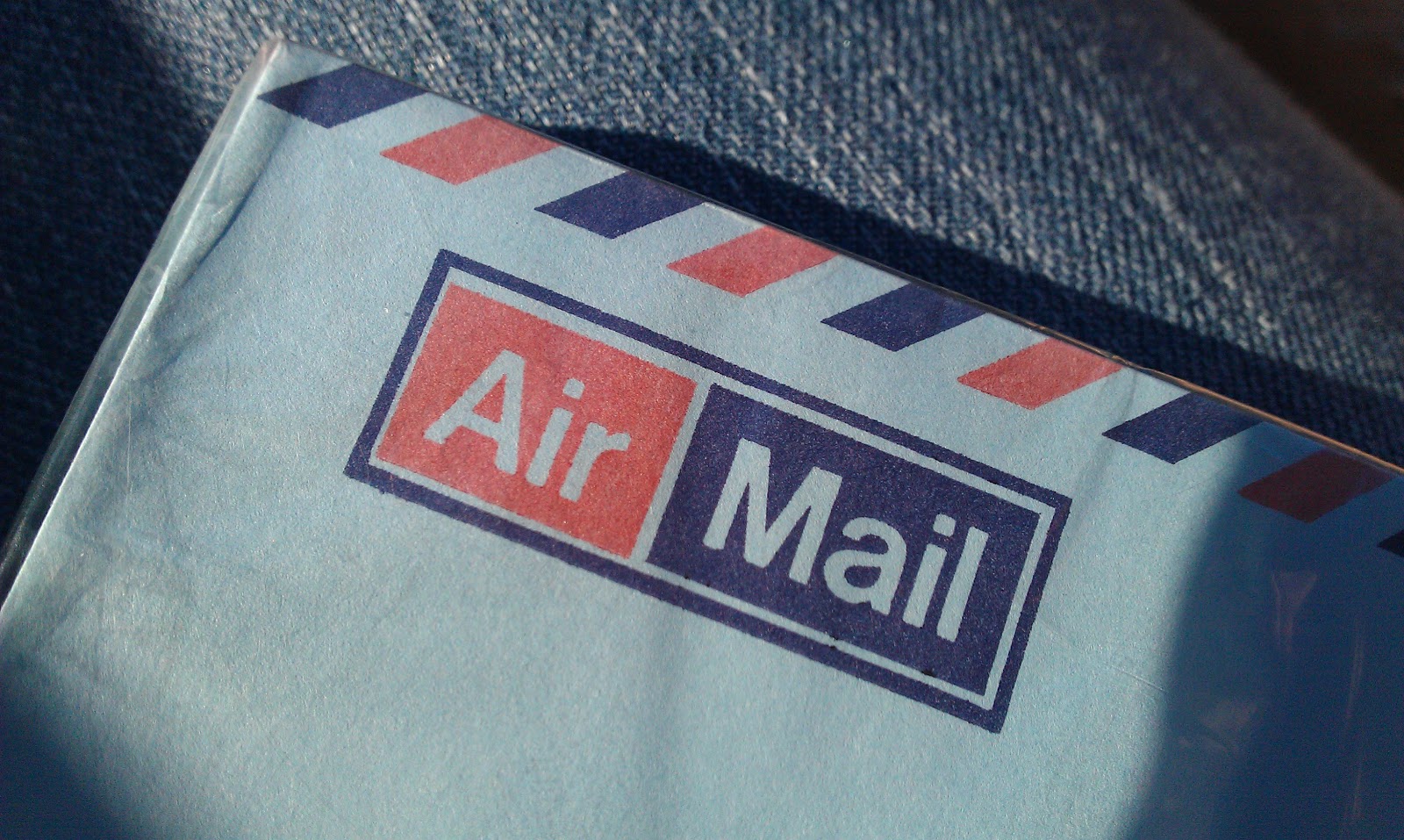 Blue Airmail Envelopes - Paperbased.net