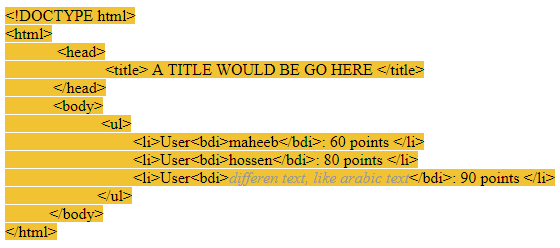 bdi and bdo tag of HTML - MdMaheebHossen